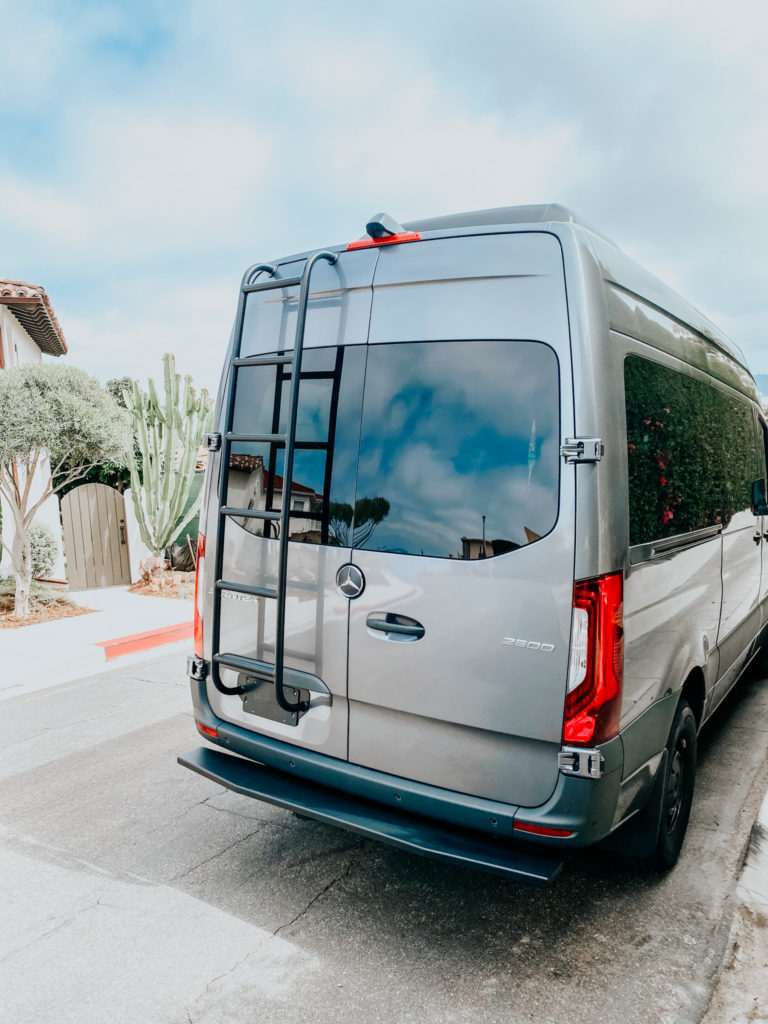 Sprinter Rear Ladder - No-Drill Aluminum Van Ladder - American Backroad ...