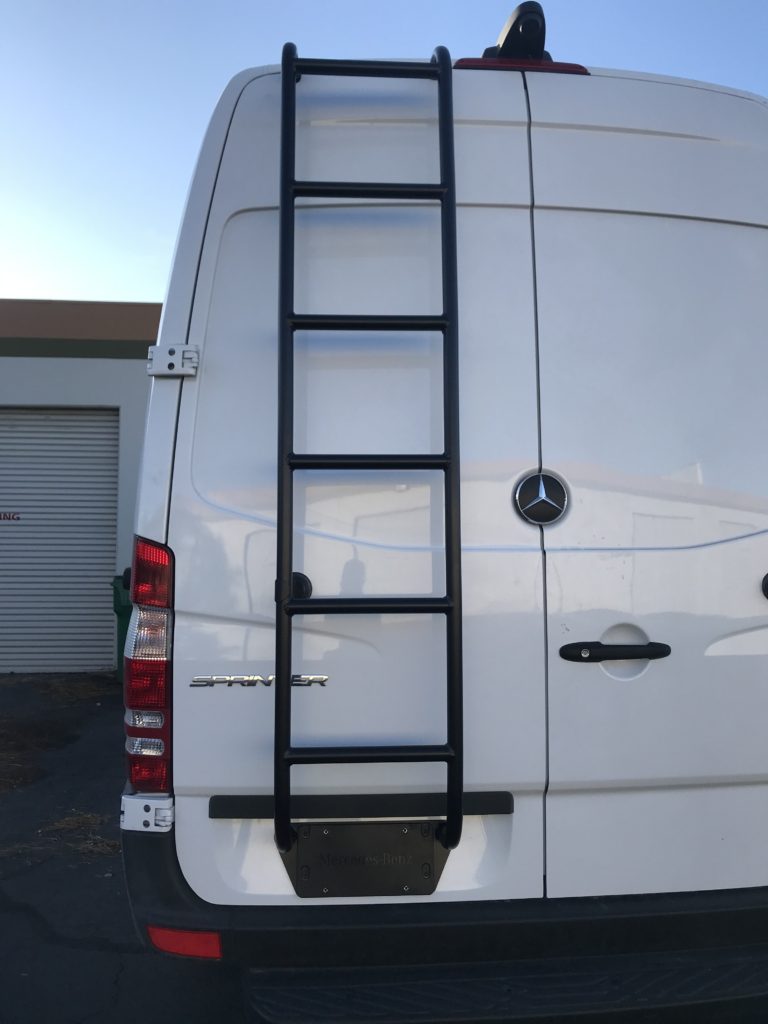 Sprinter Rear Ladder - No-Drill Aluminum Van Ladder - American Backroad ...