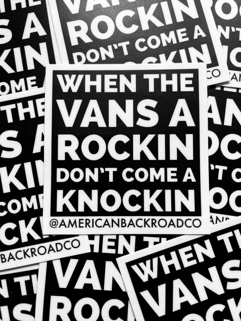 VANS A ROCKIN STICKER - American Backroad Company